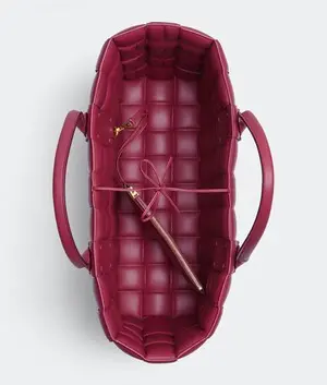 Bottega Veneta Large Padded Intreccio Leather Tote Bag - Amaranto