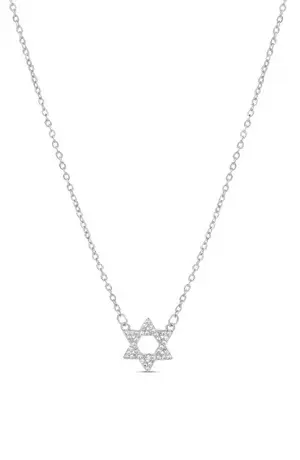 SHYMI Pavé Cubic Zirconia Star Of David Necklace - Silver