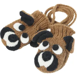 NIRVANNA DESIGNS Bulldog Mittens - Brown