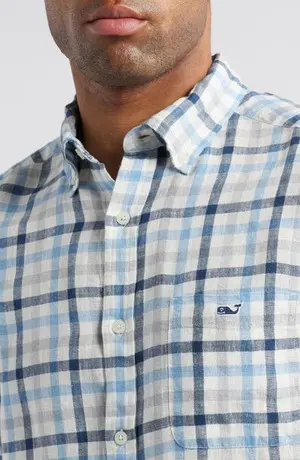 Vineyard Vines Slub Linen Button-down Shirt