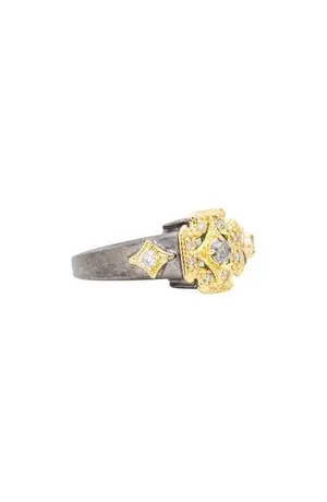 Armenta Two-tone Sapphire Ring - Silver/ Gold