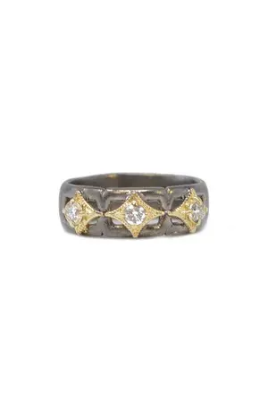 Armenta Crivielle Diamond Band Ring - Silver/ Gold