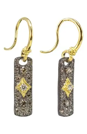 Armenta Crivelli Diamond Drop Earrings - Silver/ Gold