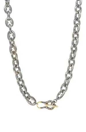 Armenta Pavé Diamond Toggle Link Necklace