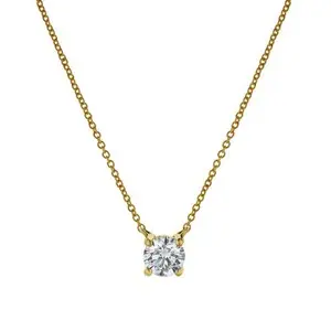 LUVMYJEWELRY 0.50ctw Lab Grown Diamond Pendant Necklace - 14k Yellow Gold