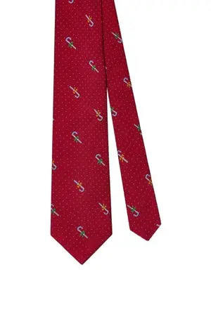 Robert Talbott Robert Talbott Candy Cane Best Of Class Necktie Red