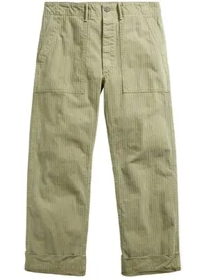 Ralph Lauren Striped Straight-leg Cotton Trousers