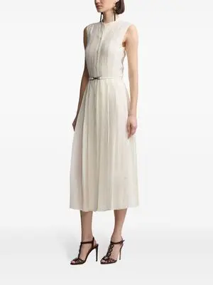 Ralph Lauren Pleated Belted Midi Dress