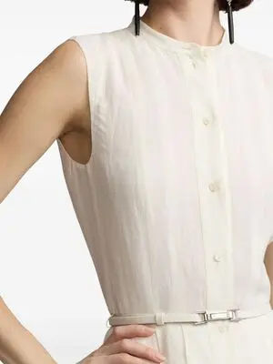 Ralph Lauren Pleated Belted Midi Dress