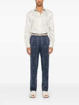 Etro Patterned Jacquard Trousers