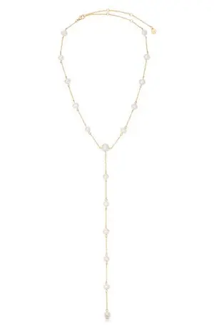 Ettika Dripping Freshwater Pearl Y-necklace - Gold