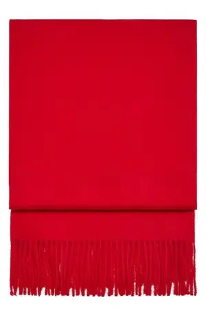 Mango Fringed Scarf - Red