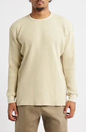 STANDARD ISSUE Thermal Knit Long Sleeve T-shirt - Oatmeal