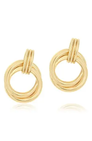 SHYMI Twisted Loop Drop Earrings - Gold