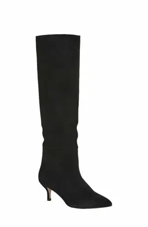 NEIL J. RODGERS Eva Slouch Boots - Black Suede