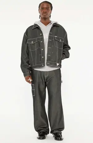 GUESS ORIGINALS Metallic Denim Trucker Jacket