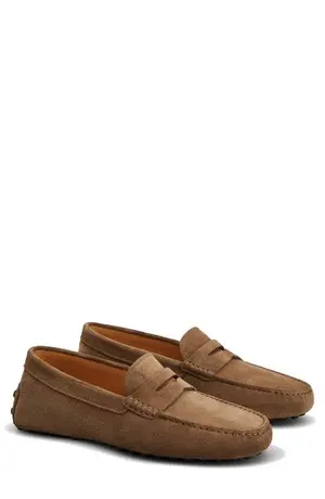 TOD'S Calfskin Suede Driving Shoe