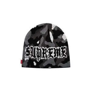 Supreme Paris Camo Beanie - White