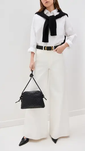 LOEFFLER RANDALL Mallory Woven Crossbody Bag - Black