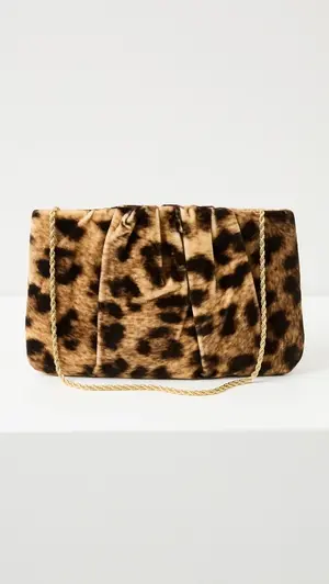 LOEFFLER RANDALL Serena Gathered Clutch - Leopard