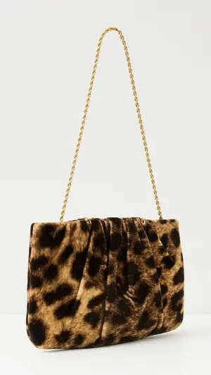 LOEFFLER RANDALL Serena Gathered Clutch - Leopard