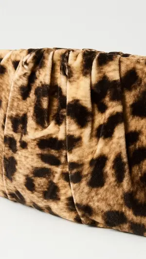 LOEFFLER RANDALL Serena Gathered Clutch - Leopard