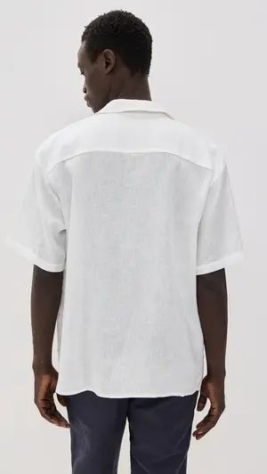 ANCORA The Sand Resort Linen Shirt - Ivory