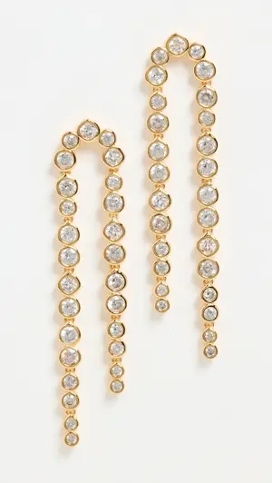 Shashi Bezel Tennis Earrings