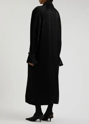 TOTEME Double-breasted Satin Trench Coat