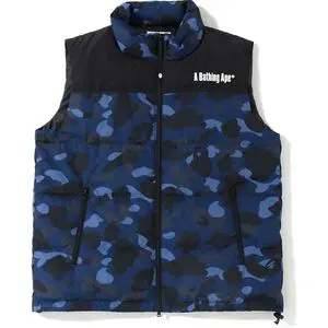 Bape Camo Down Vest Fw19 - Blue | Editorialist