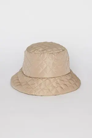 Velvet By Graham & Spencer Modern Quilted Bucket Hat - Black