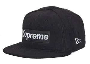Supreme Mohair Box Logo Cap Black
