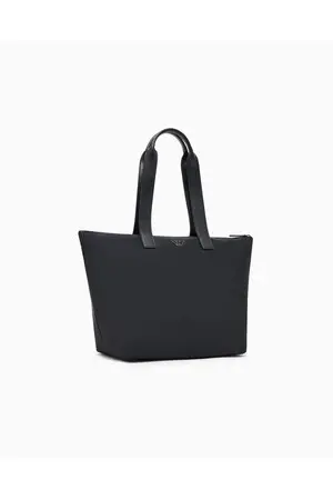 Emporio Armani Medium Shopper Bag In Recycled Nylon