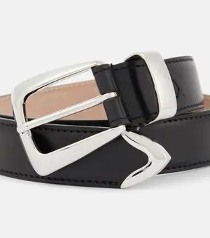 Khaite Benny Leather Belt - Black