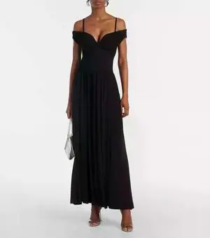 Black Off Shoulder Maxi Dresses