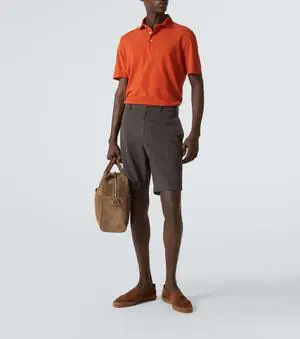 Fedeli Piqué Polo Shirt - Orange