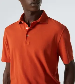 Fedeli Piqué Polo Shirt - Orange