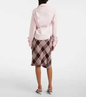 VIVIENNE WESTWOOD Orb Gathered Asymmetric Shirt - Pink