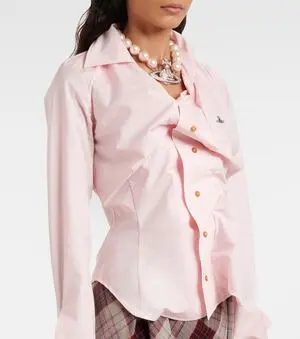 VIVIENNE WESTWOOD Orb Gathered Asymmetric Shirt - Pink