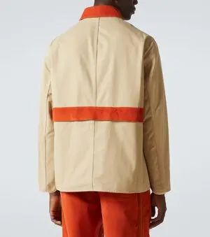 BODE Corduroy-trimmed Cotton Twill Field Jacket - Beige