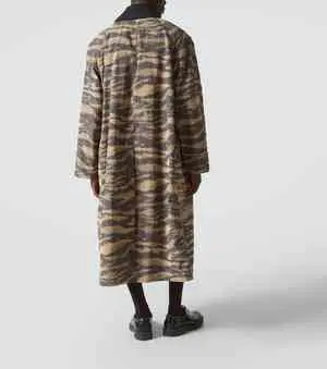 JIL SANDER Camouflage Crêpe De Chine Car Coat