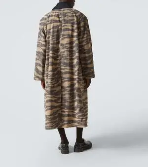 JIL SANDER Camouflage Crêpe De Chine Car Coat
