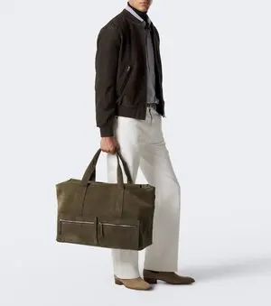 METIER Métier Racer 53 Suede Duffle Bag - Green