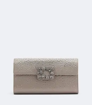 ROGER VIVIER Efflorescence Embellished Clutch - Grey