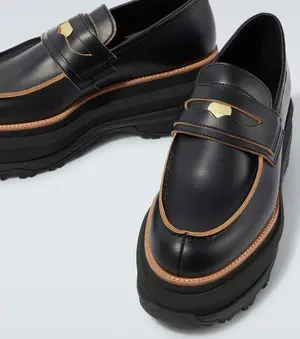 Sacai Leather Platform Loafers