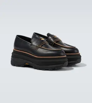 Sacai Leather Platform Loafers