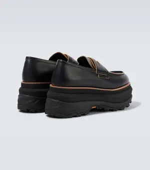 Sacai Leather Platform Loafers