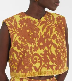 ALEMAIS Alémais Amarillo Printed Crop Top