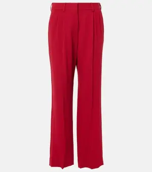 BLAZÉ MILANO Wool Wide-leg Trousers - Red