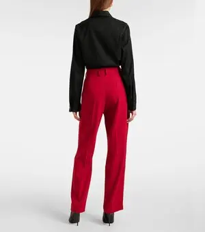 BLAZÉ MILANO Wool Wide-leg Trousers